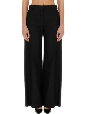 Nina Ricci Wide Gabardine Pants - Black
