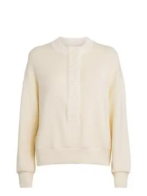 Varley Button-Up Sweatshirt Ivory