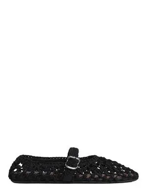 Alaïa Satin Crochet Ballet Flats - Clear