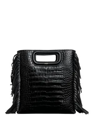 Maje Leather M Cross-body Bag Black
