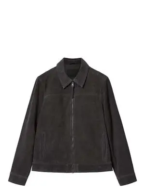 ALLSAINTS Rhone Suede Jacket - Grey
