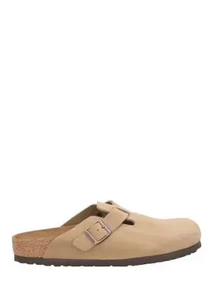 BIRKENSTOCK Boston Leather Clogs Beige