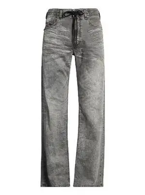 DIESEL® Straight-leg Jeans With Embroidered Logo - Black