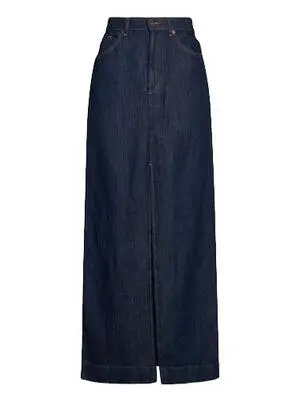 7 FOR ALL MANKIND 7 FOR ALL MANKIND Denim Cotton Linen Maxi Skirt
