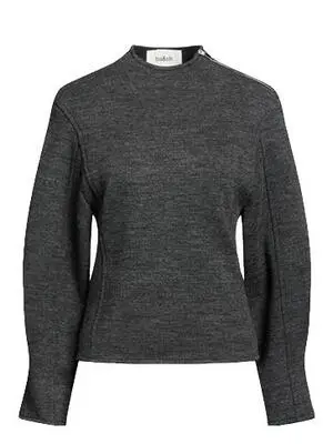 Ba&sh Knitted Virgin Wool Sweater - Grey