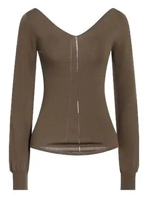 LEMAIRE Knitted V-neck Top - Green