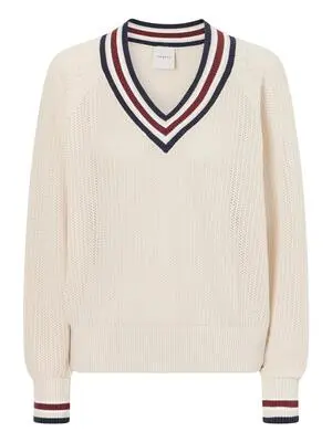 Varley Open-knit Cotton Sweater - Neutrals