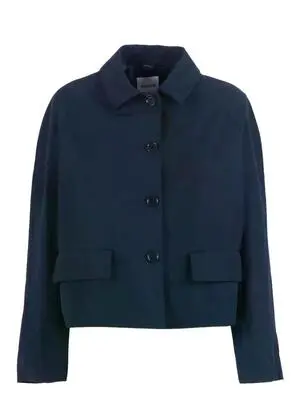 Aspesi Raglan-Sleeve Flap-Pocket Jacket Blue