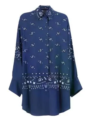 LE SARTE PETTEGOLE Paisley-print Shirt - Blue