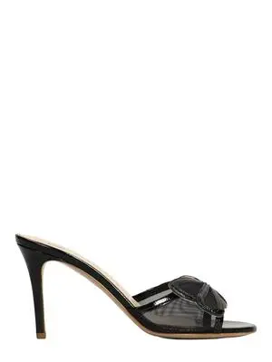 FABIO RUSCONI Bow-detail Mesh Mules - Black