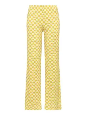 Malìparmi Geometric-print Trousers - Yellow