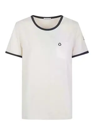 Moncler Logo-patch Pocket T-shirt - Neutrals