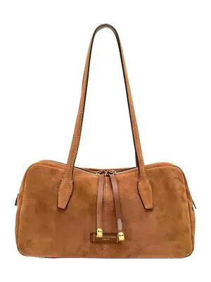 GIANNI CHIARINI Aryna Suede Shoulder Bag - Neutrals