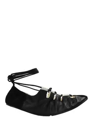Alaïa Leather Ballet Flats - Black
