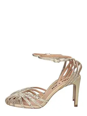 BIBI LOU Crystal-embellished Heeled Sandals - Neutrals