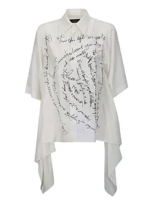 Yohji Yamamoto Handwritten Print Shirt - Neutrals