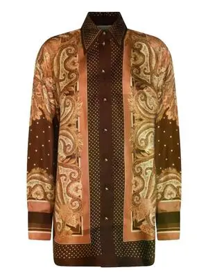 Zimmermann Luna Paisley-print Shirt - Brown