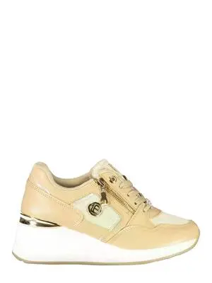 LAURA BIAGIOTTI Zip-accent Lace-up Sneakers - Neutrals
