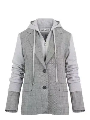 Monse Combo Hoodie Jacket - Grey