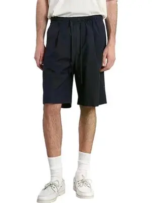 GREYED Davis Drawstring Pleated Shorts - Blue
