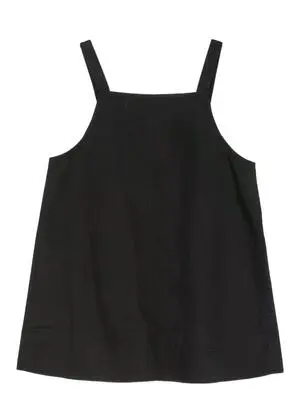LEE MATHEWS Square-neck Top - Black