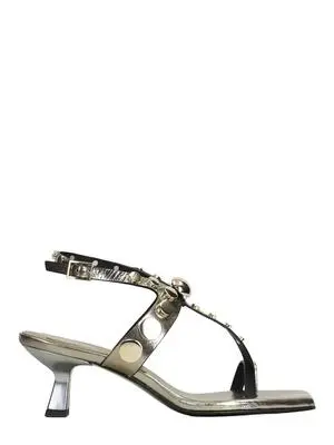 DONNARÌ Stud-embellished Kitten-heel Sandals - Gold