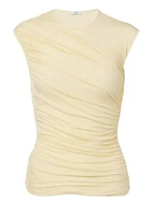 AGOLDE Ester Ruched Top - Yellow