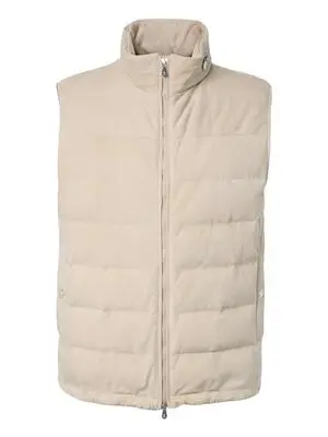 Brunello Cucinelli Suede Down Vest - Brown