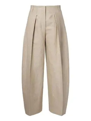 Jacquemus Ovalo Barrel-leg Pants - Beige