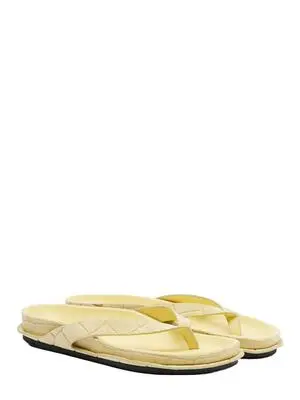 Jacquemus Tatanes Suede Thong Sandals - Yellow