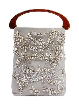 Dries Van Noten Micro Embellished Top-handle Bag - Grey