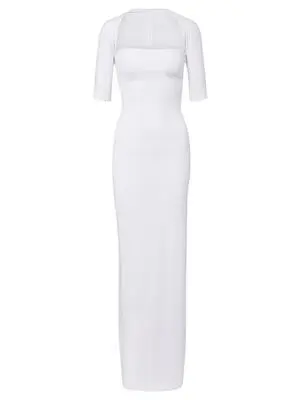 Jacquemus Bolero Jersey Gown - White