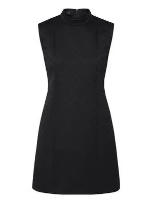Gucci Gg Jacquard Minidress - Black