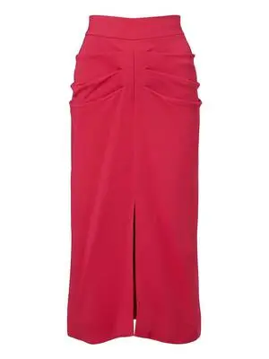 Valentino Garavani Gathered Crêpe Pencil Skirt - Pink