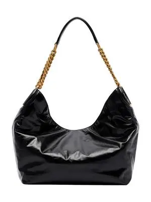 Saint Laurent Hortense Leather Shoulder Bag - Black