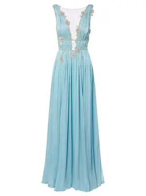Costarellos Embellished Gown - Blue
