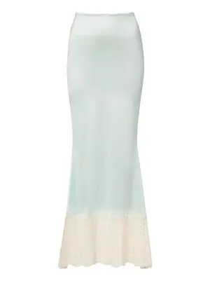 MONTCE Natalia Lace-trimmed Slip Skirt - Blue