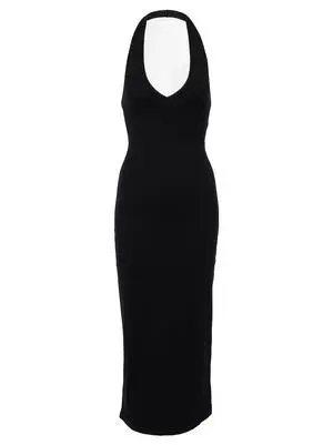 NILI LOTAN Stevie Cotton Jersey Midi Dress - Black