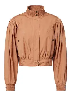 Chloé Belted Cotton Poplin Jacket - Brown