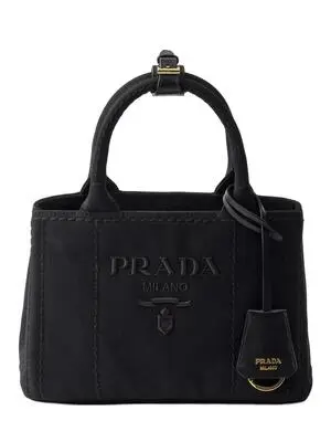 Prada Jardinière Cotton Canvas Mini-bag - Black