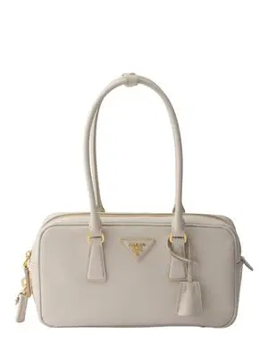 Prada Small Saffiano Leather Top-handle Bag - Neutral