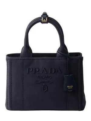 Prada Jardinière Small Cotton Canvas Bag - Blue
