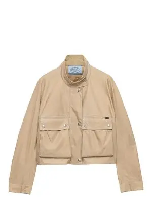 Prada Washed Re-nylon Jacket - Brown
