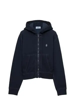 Prada Cotton Hoodie Jacket - Blue