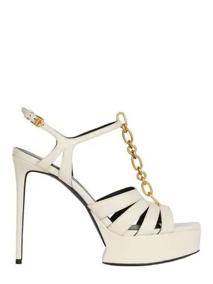 Balmain Sync Platform Sandals - White