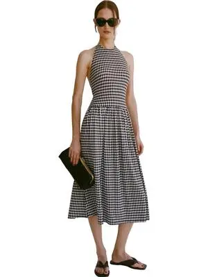 REFORMATION Clara Knit Midi Dress - Black