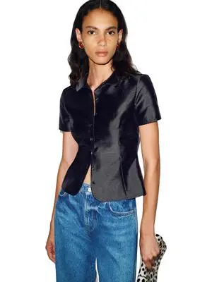 REFORMATION REFORMATION Haley-Kate Top Black