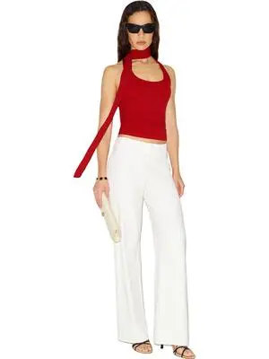 REFORMATION Knit Top With Scarf - Red