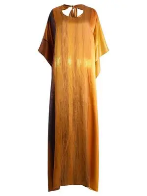 Marie Adam-Leenaerdt Landscape Silk Maxi Dress - Orange
