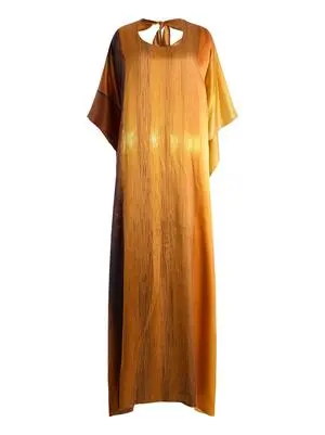 Marie Adam-Leenaerdt Landscape Silk Maxi Dress - Orange